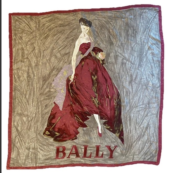 Bally | Accessories | Rare Limited Edition Large Bally 99 Silk Scarf 33 ...